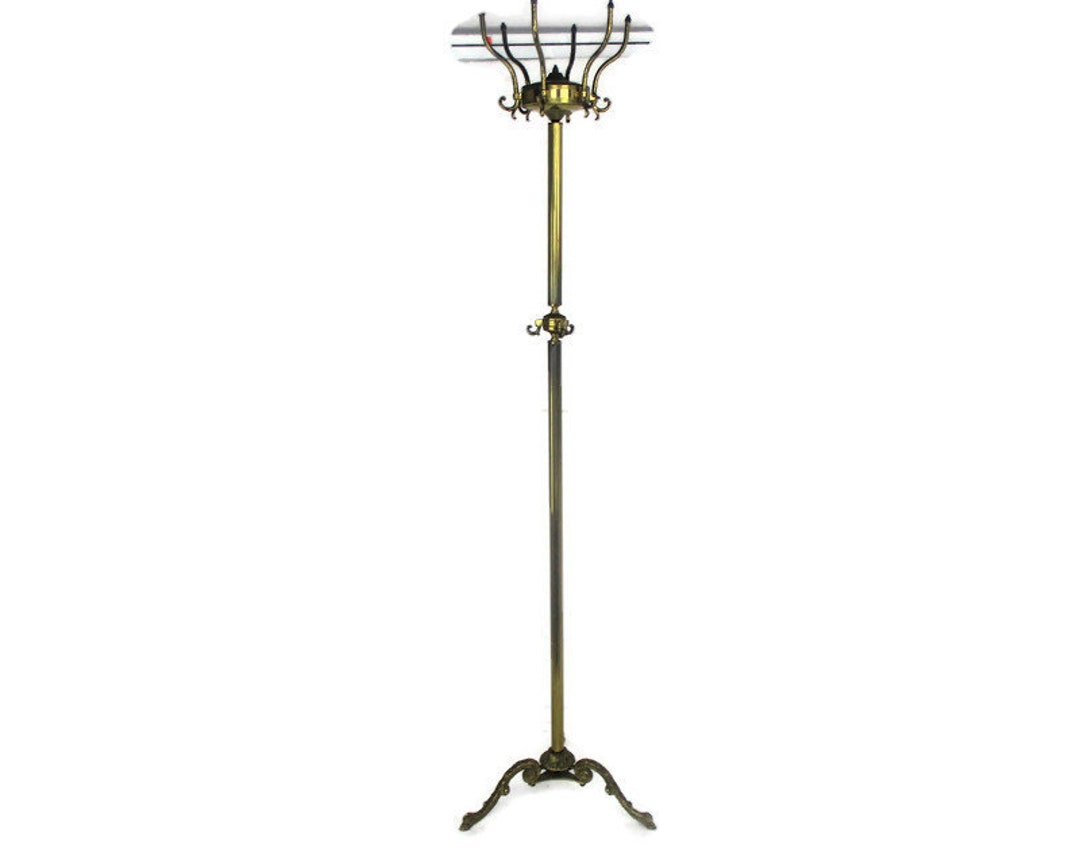 Mid Century Modern Cast Brass Hall Tree Coat Hat Rack Design Italian ...
