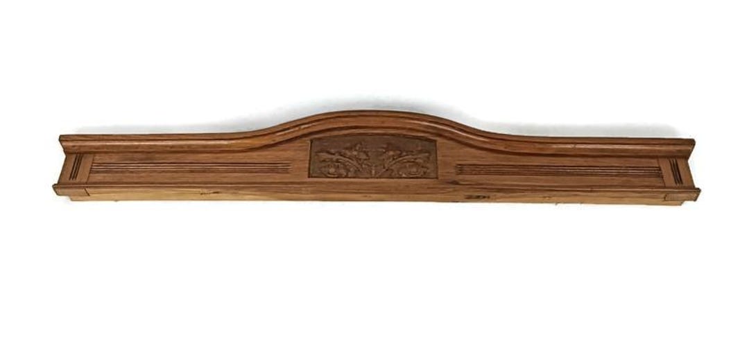 Art Nouveau Large Antique Ornate Pediment Over Door Reclaimed Carved ...