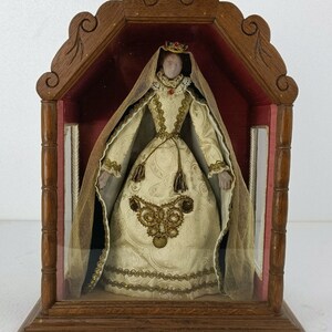 Antique Hand Carved Wood Chapel Niche Shrine With Hand Made Antique ...