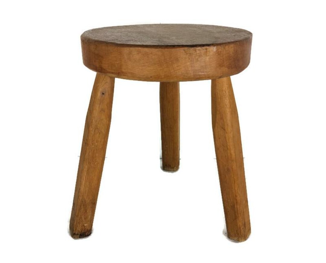 Milking Stool Pedestal Plant Stand Side Table Farmhouse Barn Farmhouse ...
