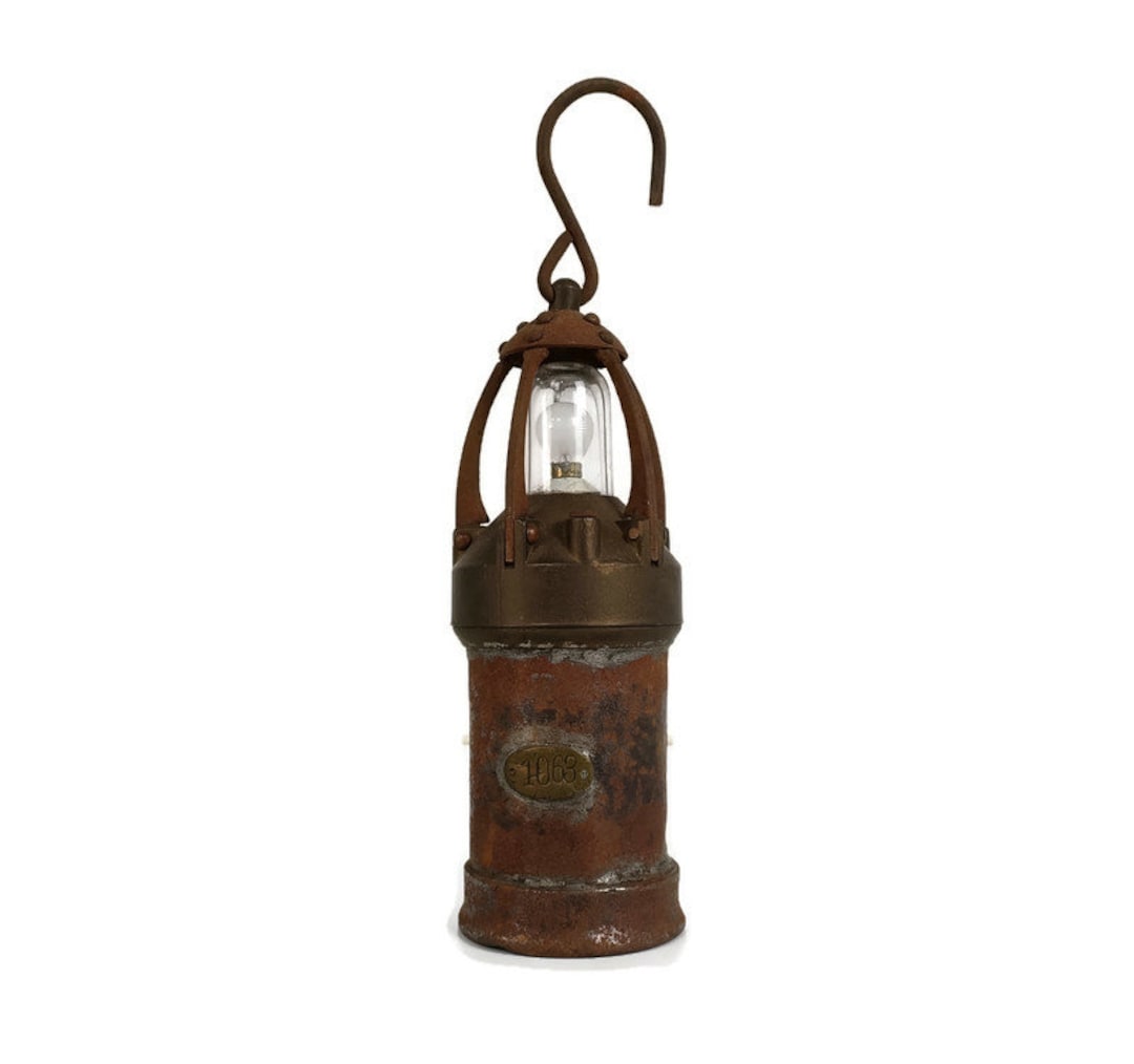 Antique Authentic Miner Davy Safety Lamp Brass Table Lamp Decorative - Etsy