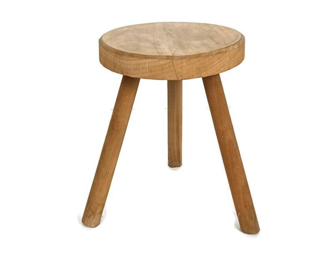 Vintage Milking Stool Pedestal Plant Stand Side Table Farmhouse Barn ...