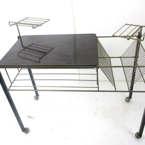 Retro Music Vinyl Storage Lp Record Stand Cart Trolley Space Age Pop ...