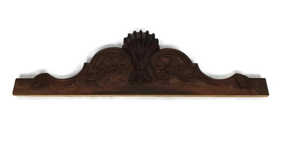 Beautiful Antique Pediment Over Door Trim Hand Carved Wood France ...