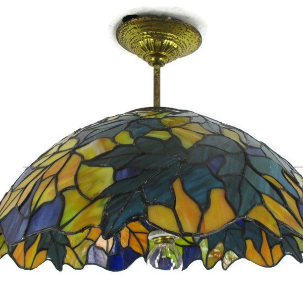 Stained Glass Ceiling Light Fixture - Etsy
