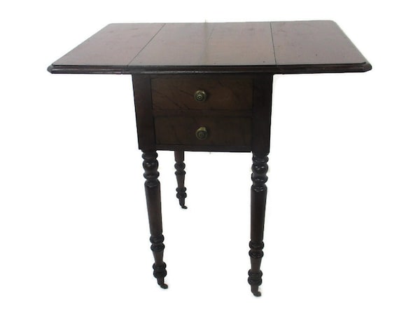 Antique Drop Leaf Gate Leg Table Cabinet Desk Hallway - Etsy