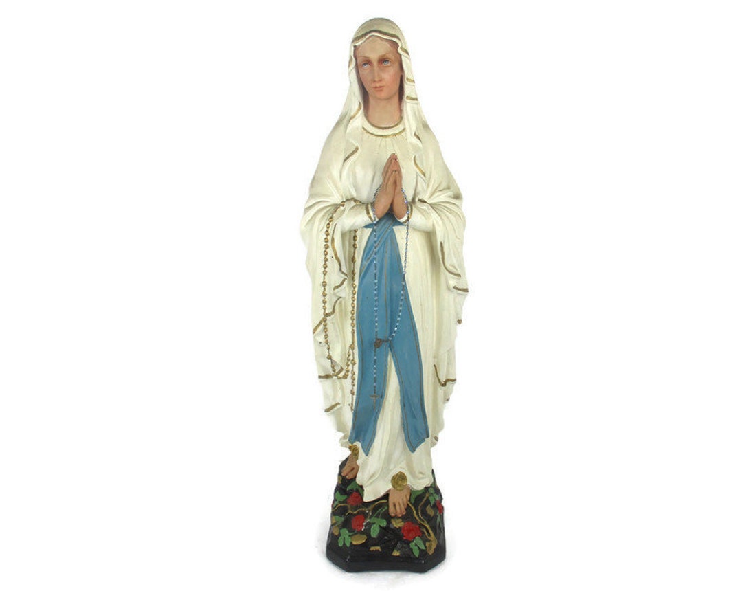 Large Monastry Chapel Statue Virgin Mary Madonna Our Lady of Lourdes ...