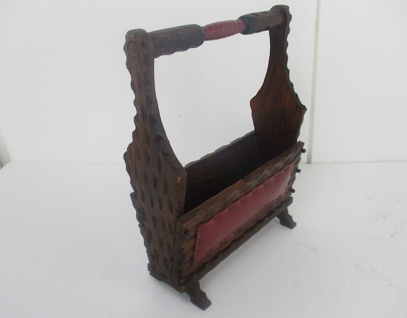 Vintage Spanish Wooden Magazine Newspaper Rack Holder Barn - Etsy