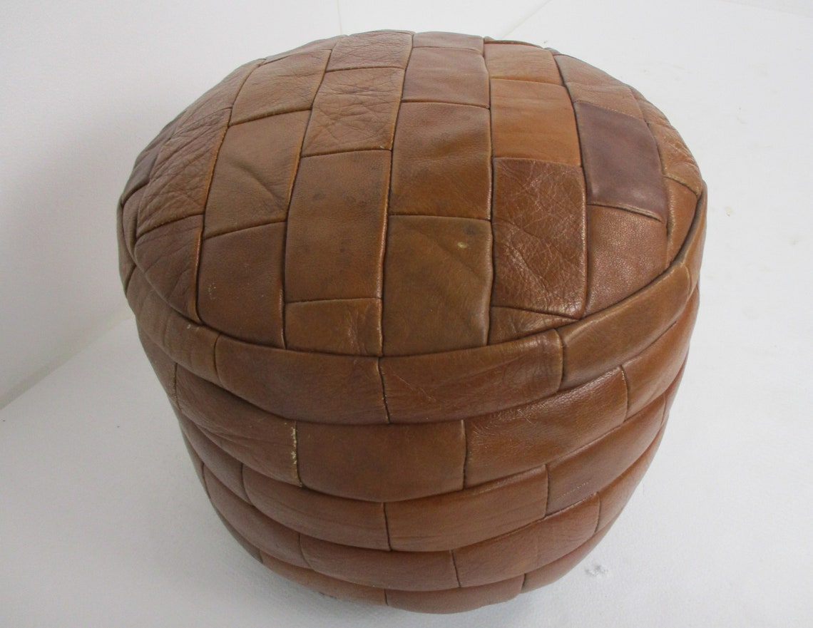 Retro Patchwork Footstool Stool Pouf Cut and Sew Ottoman Seat | Etsy