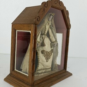 Antique Hand Carved Wood Chapel Niche Shrine With Hand Made Antique ...