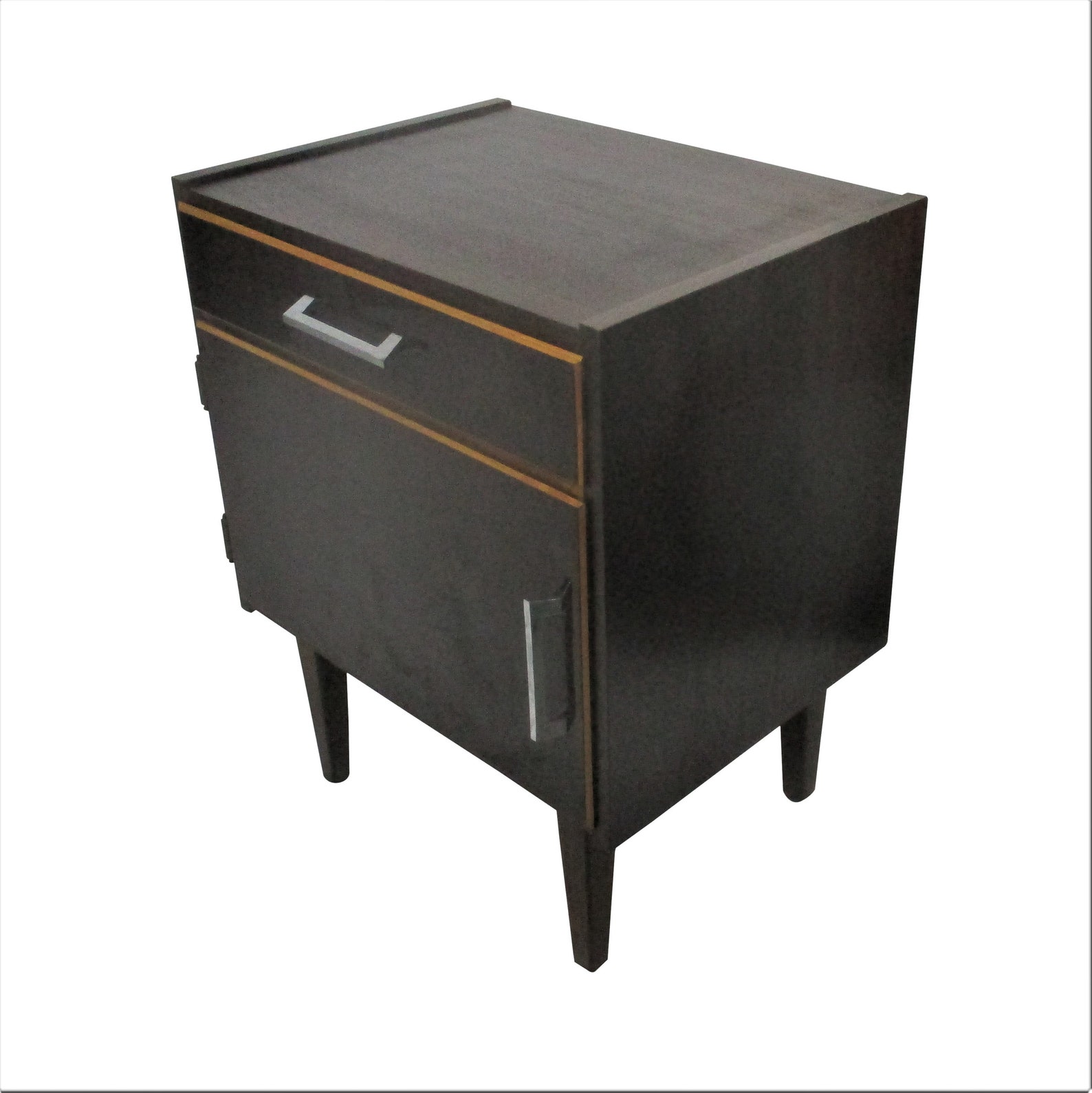Vintage Funky Two Toned Nightstand Wood Mid Century Modern Style End ...
