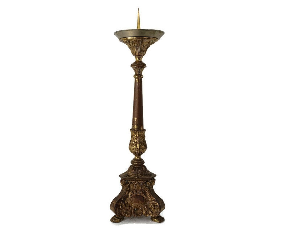 Antique 1600s Candle Holder Candle Stick Church Chapel Altar Monastery ...