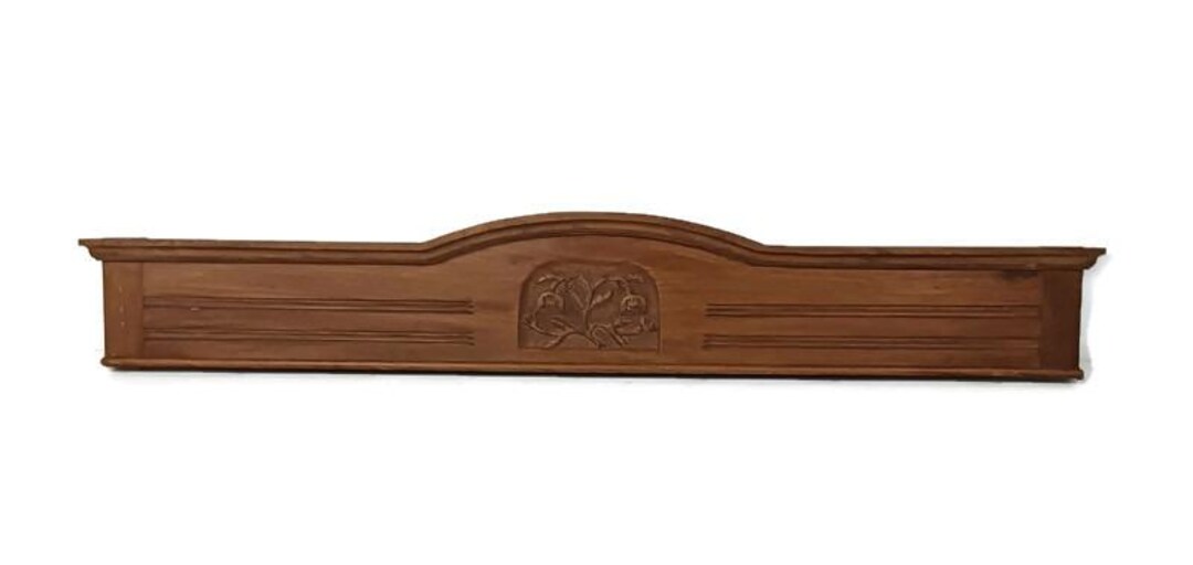 Art Nouveau Antique Ornate Pediment Over Door Reclaimed Carved Wood ...