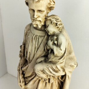 Statue Saint Joseph Protector of Homes Infant Jesus Statue Art Deco ...