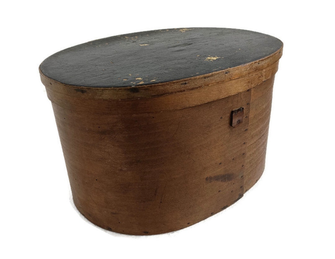 Antique Wooden Cheese Box Bent Wood Primitive HTF Art Nouveau Oval - Etsy