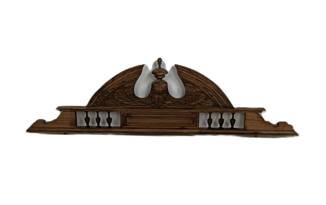 Pediment Over Door Antique Carved Wood Spindles France Reclaimed ...