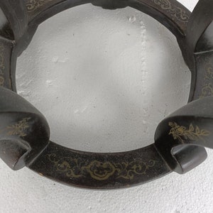 Chinese Antique Round Table Ornate Wood Carved Wood Inlay Side Bonsai ...