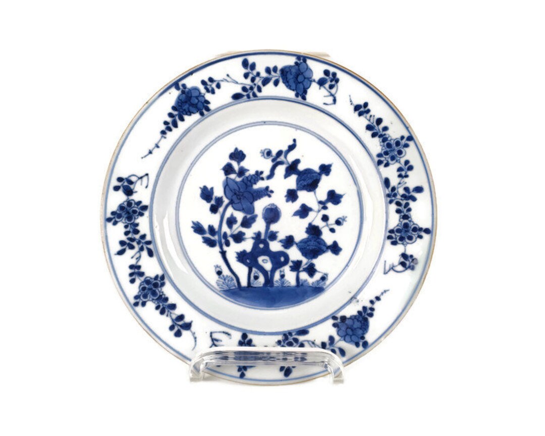 Chinese Charger Plate Decorative 19th Century Blue White Antique ...
