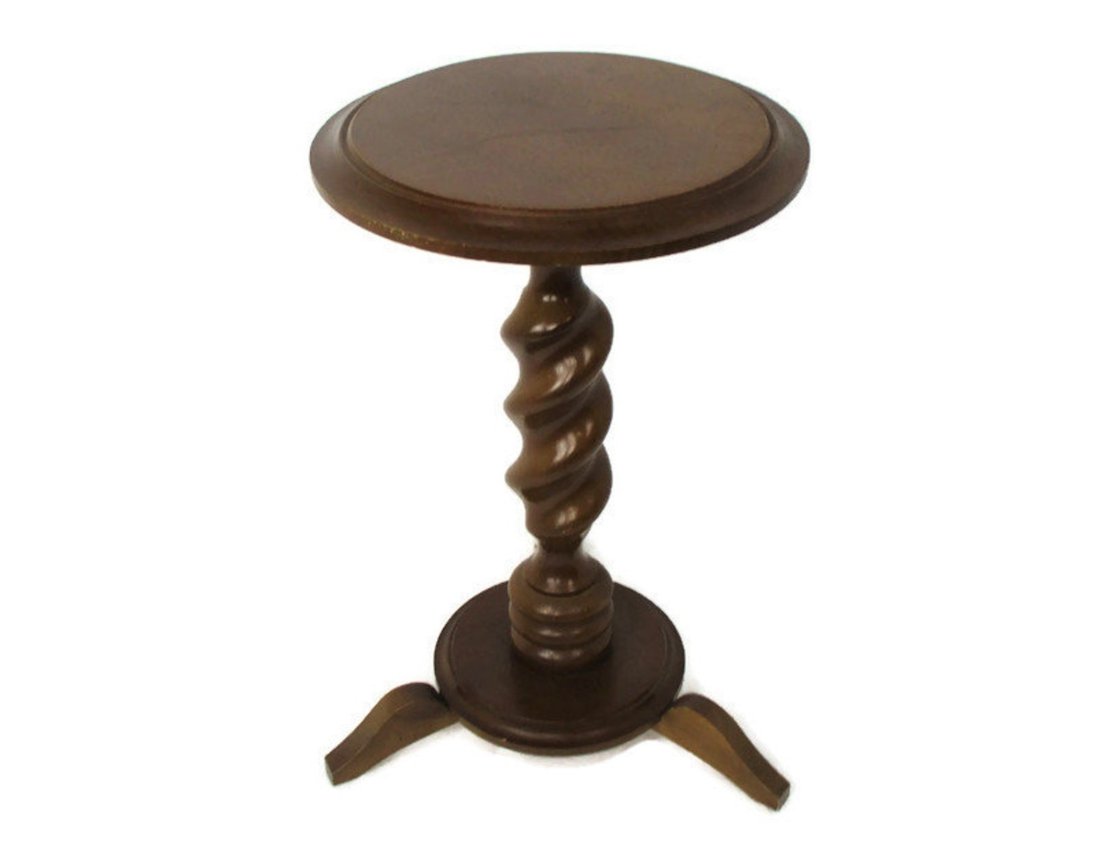 Small Barley Twist Tripod Side Display Table Pedestal Plant - Etsy
