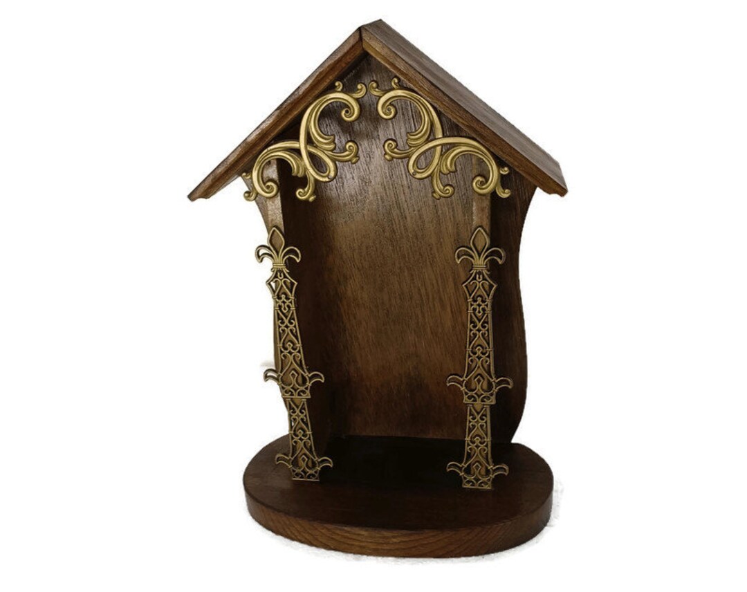 Chapel Niche for Statue Vintage Hand Carved Wood Ormulu Trim Two Toned ...