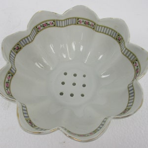 Terrine Dish for Strawberries Collander Porcelain Antique French Very ...