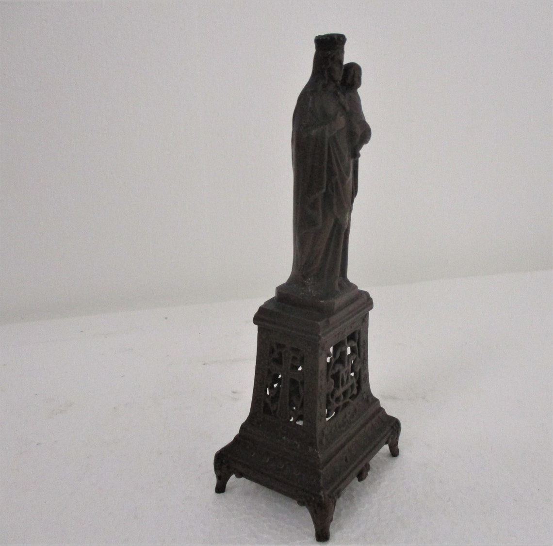 Miniature Statue Virgin Mary Our Lady Madonna Infant Jesus - Etsy