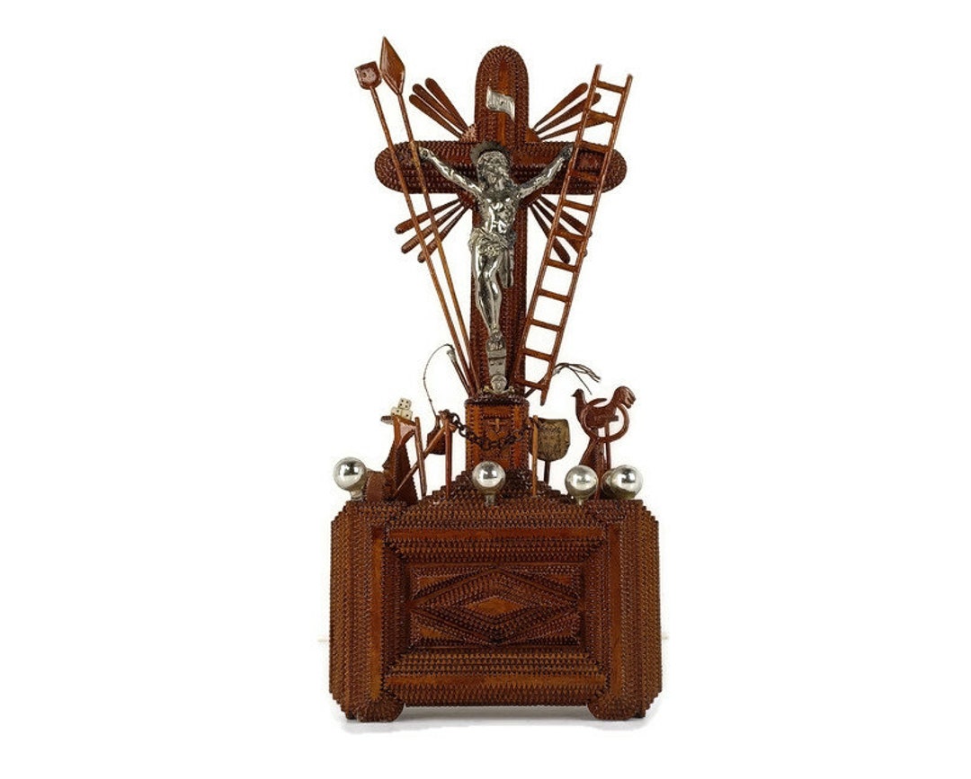 Tramp Trench Tramp Folk Art Standing Hand Made Wood Crucifix Tools of ...