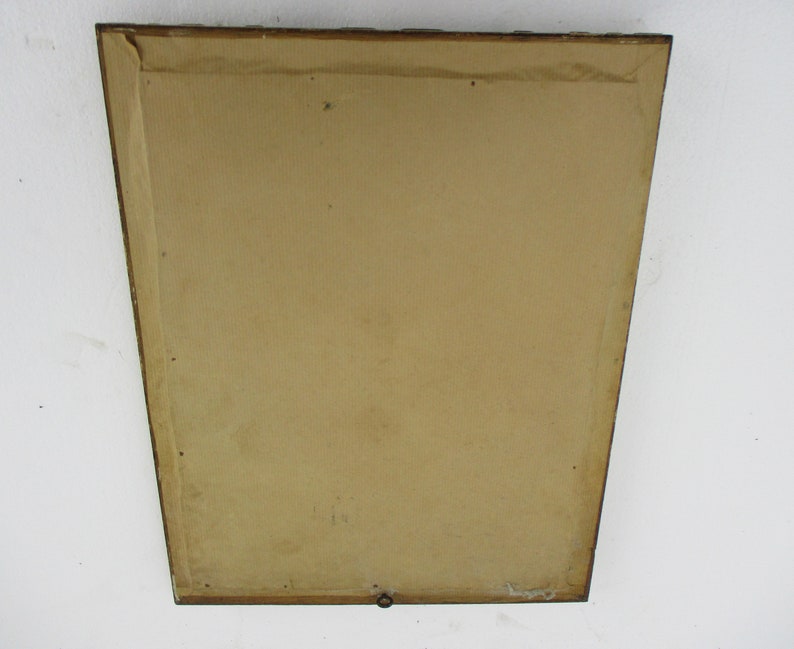Large Antique Ornate Wooden Plaster Frame Velvet Convex Glass Dome ...