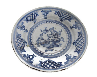 Blue and White China Boch Belgium Delft China Dutch Scene Plates Delft ...