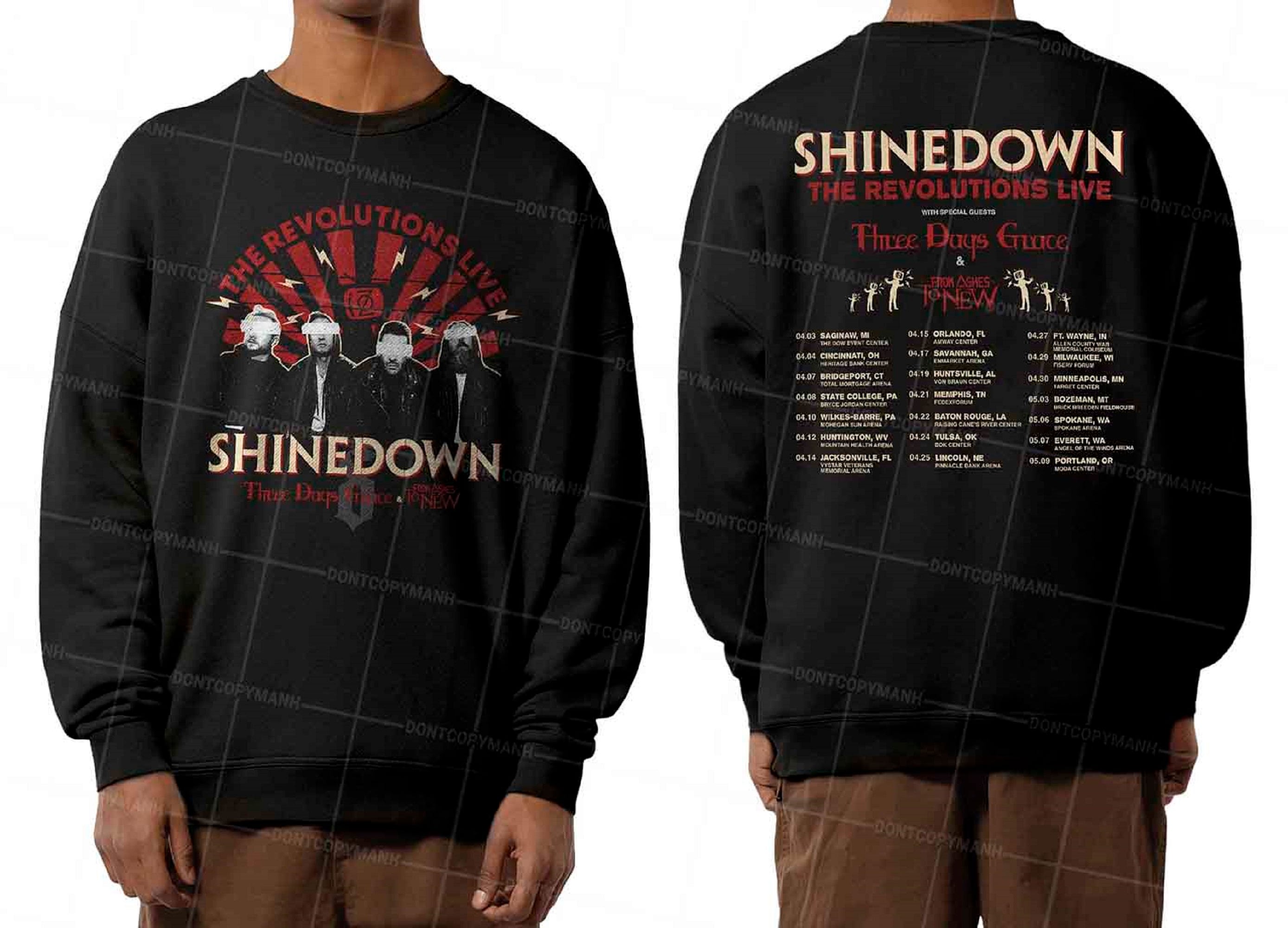 Retro Shin.edown Shirt Shin.edown Revolutions Live Tour 2023 Shirt ...
