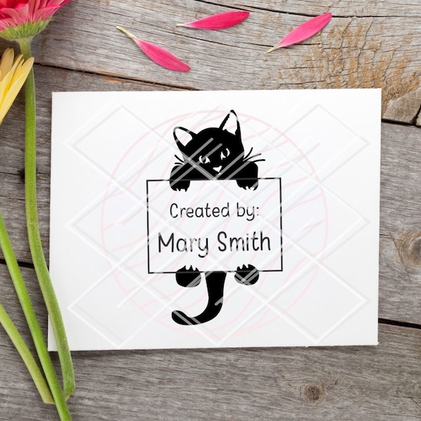 Cat Rubber Stamp - Etsy