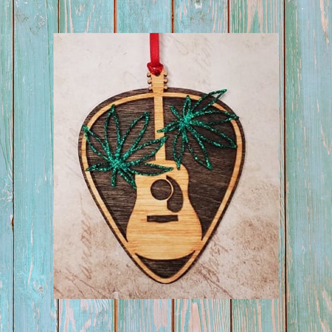 Acoustic Weed Guitar Personalized Christmas Ornament, Stocking Stuffer ...