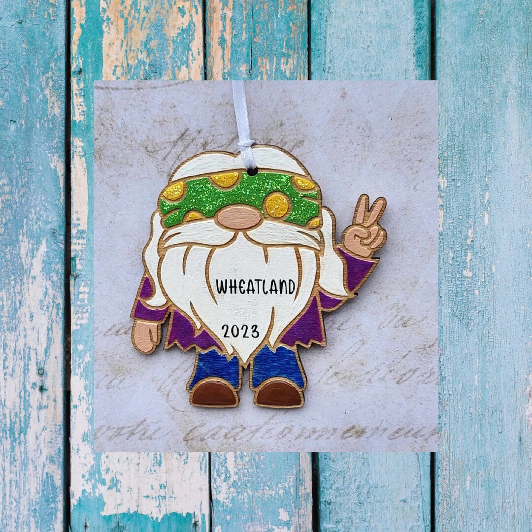 Hippie Gnome Guy Personalized Christmas Tree Ornament, Decoration ...