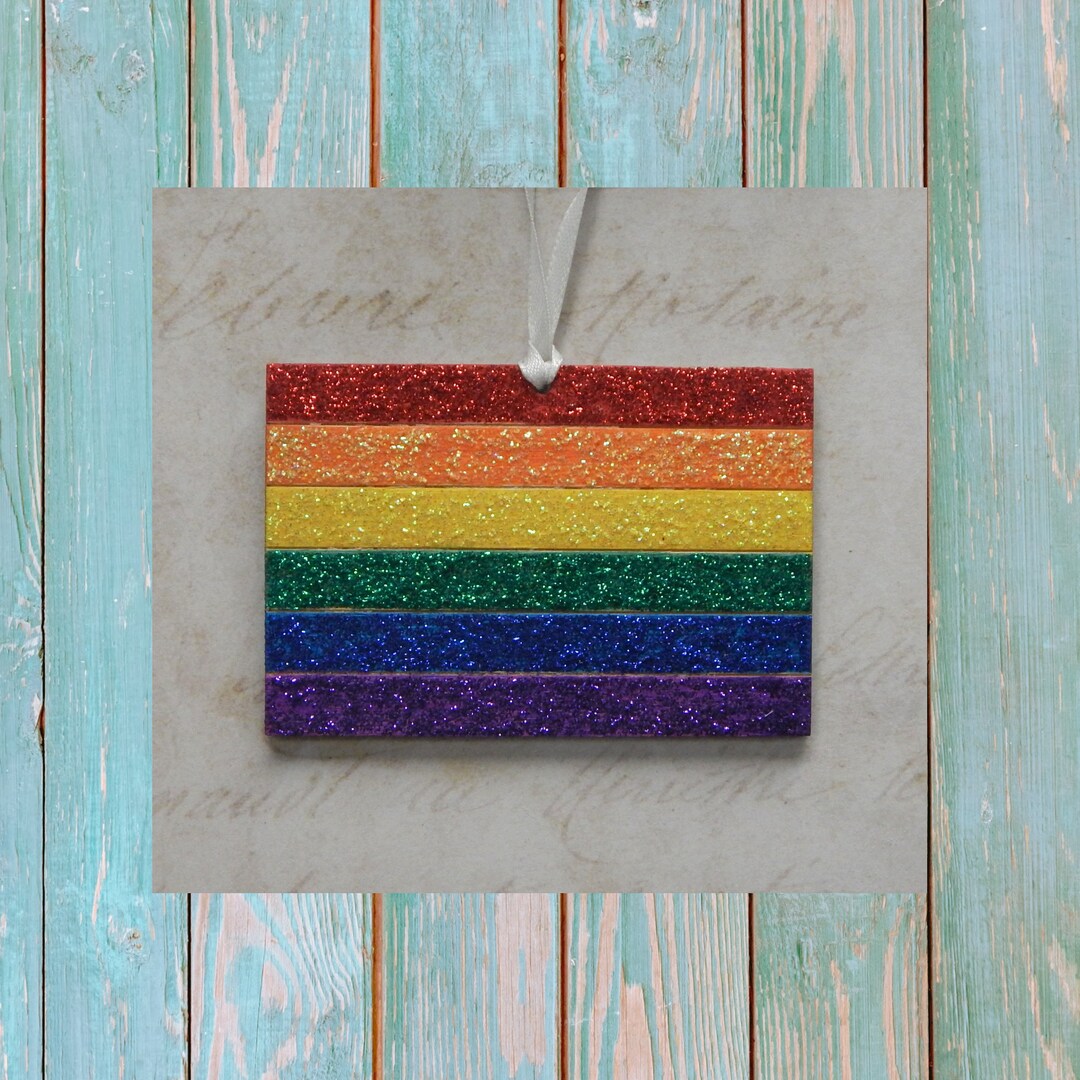 LGBT Gay Pride Flag Personalized Christmas Ornament - Etsy