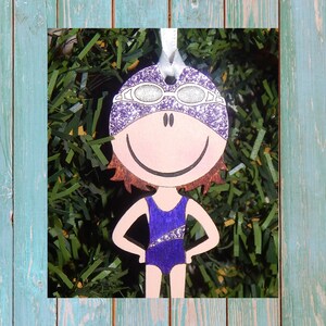 Female Swimmer, Diver Personalized Christmas Tree Ornament, Gift for ...