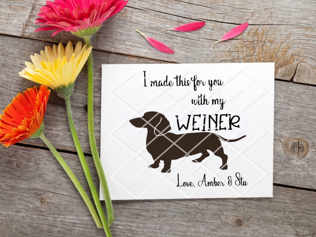 Funny Dachshund Wiener Dog Personalized Rubber Stamp, Card Makers ...