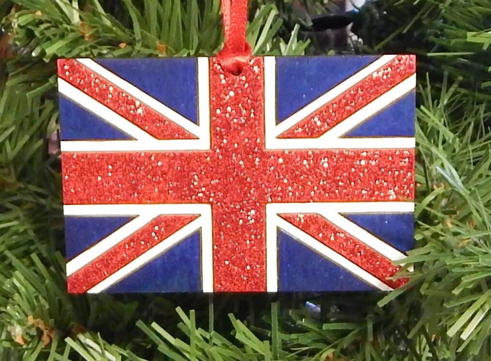 British Union Jack - United Kingdom - UK Flag Christmas Tree Ornament ...