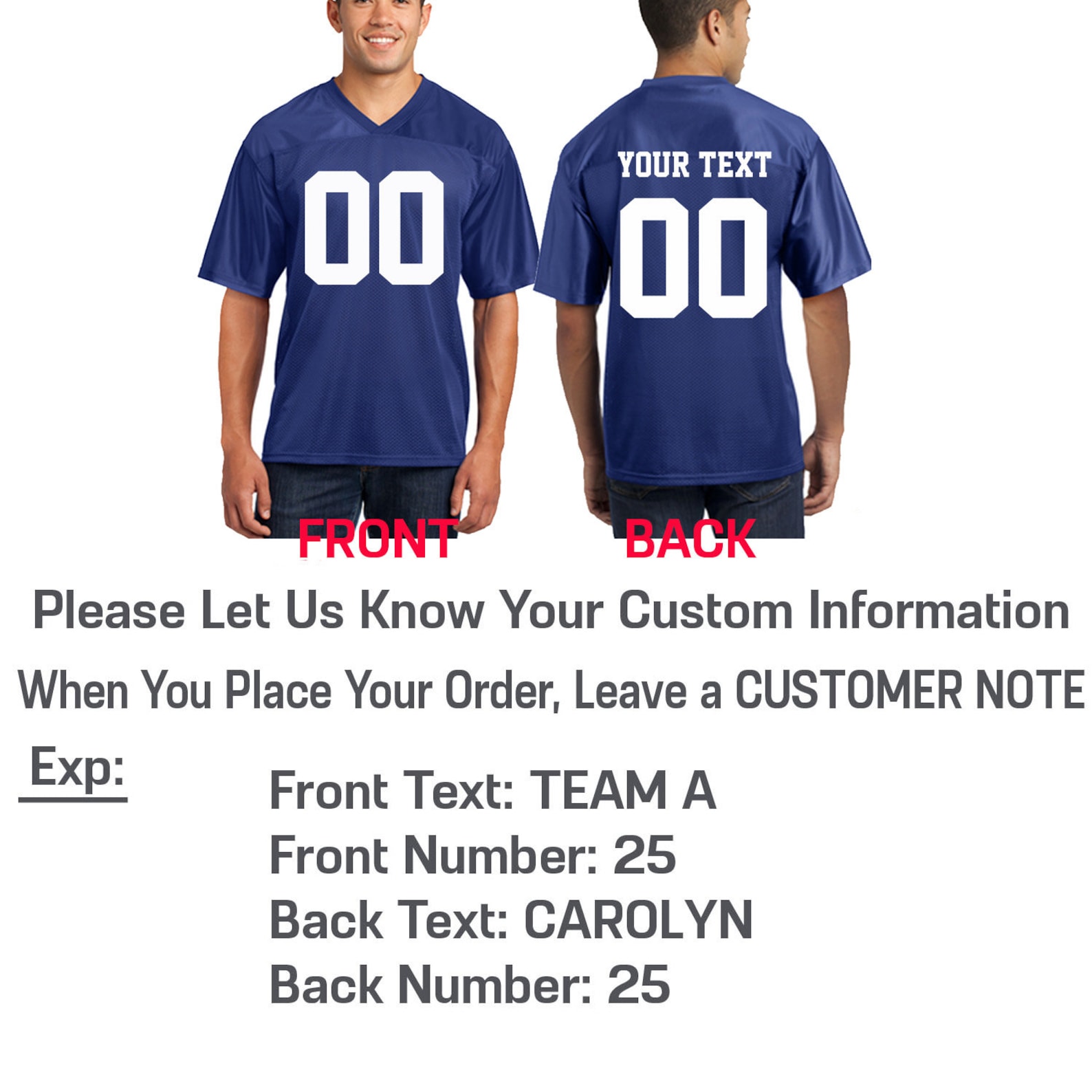 Customized Football JERSEY MESH Personalized Football Jersey Team Adult ...