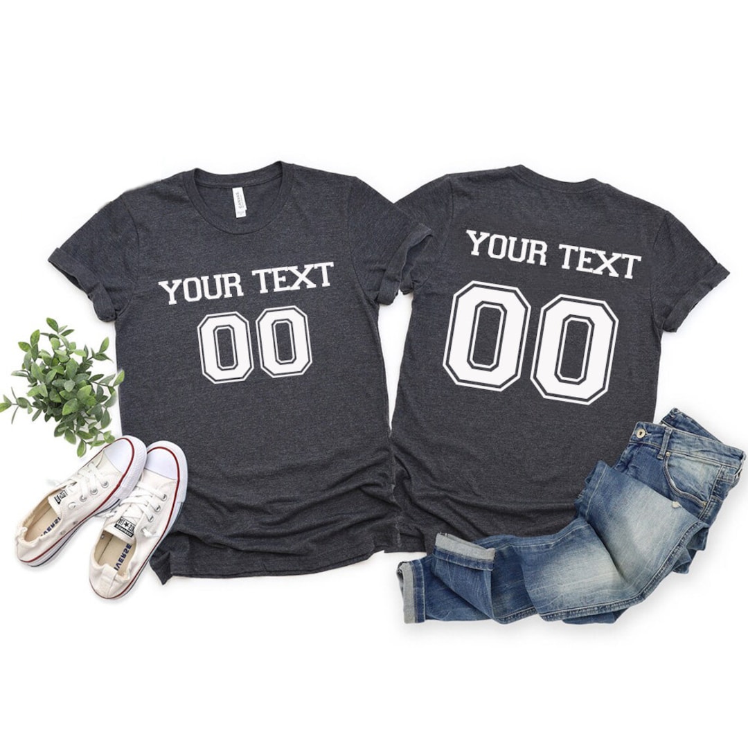 Custom Team Fan Jersey: Personalized Name & Number Football Tee - Etsy