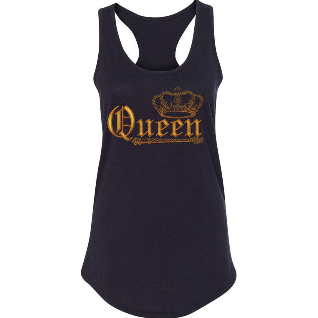 WILD Queen Crown TANK Top GOLD Crown King Gym Single Lady Tank Top King ...