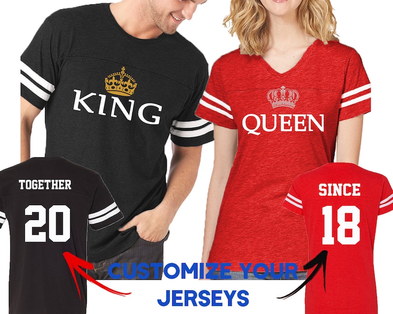 Couple Matching Shirts OLD King Queen FOOTBALL JERSEYS - Etsy