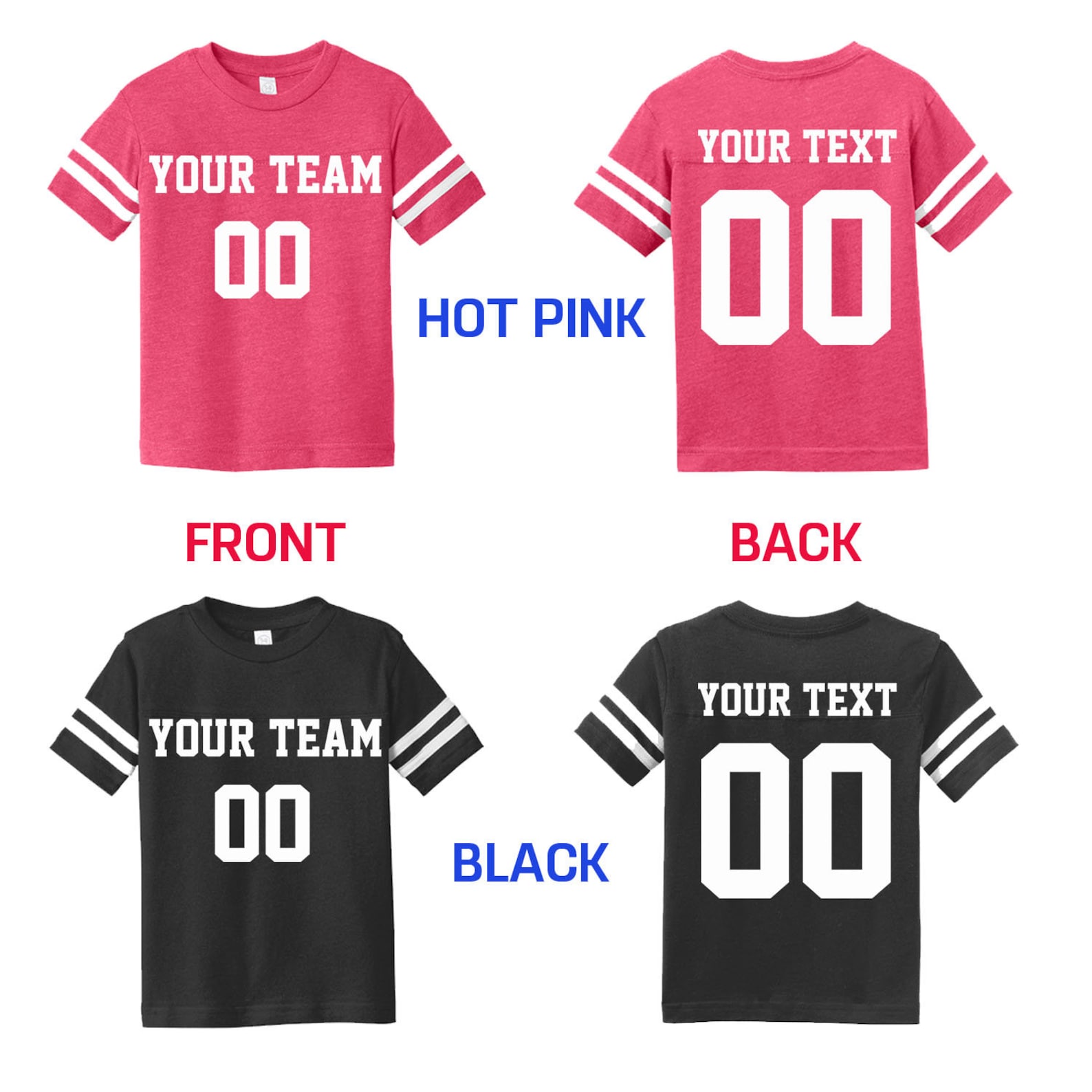 Customized Toddler Football Jersey Personalized Toddler Jersey Bodysuit ...
