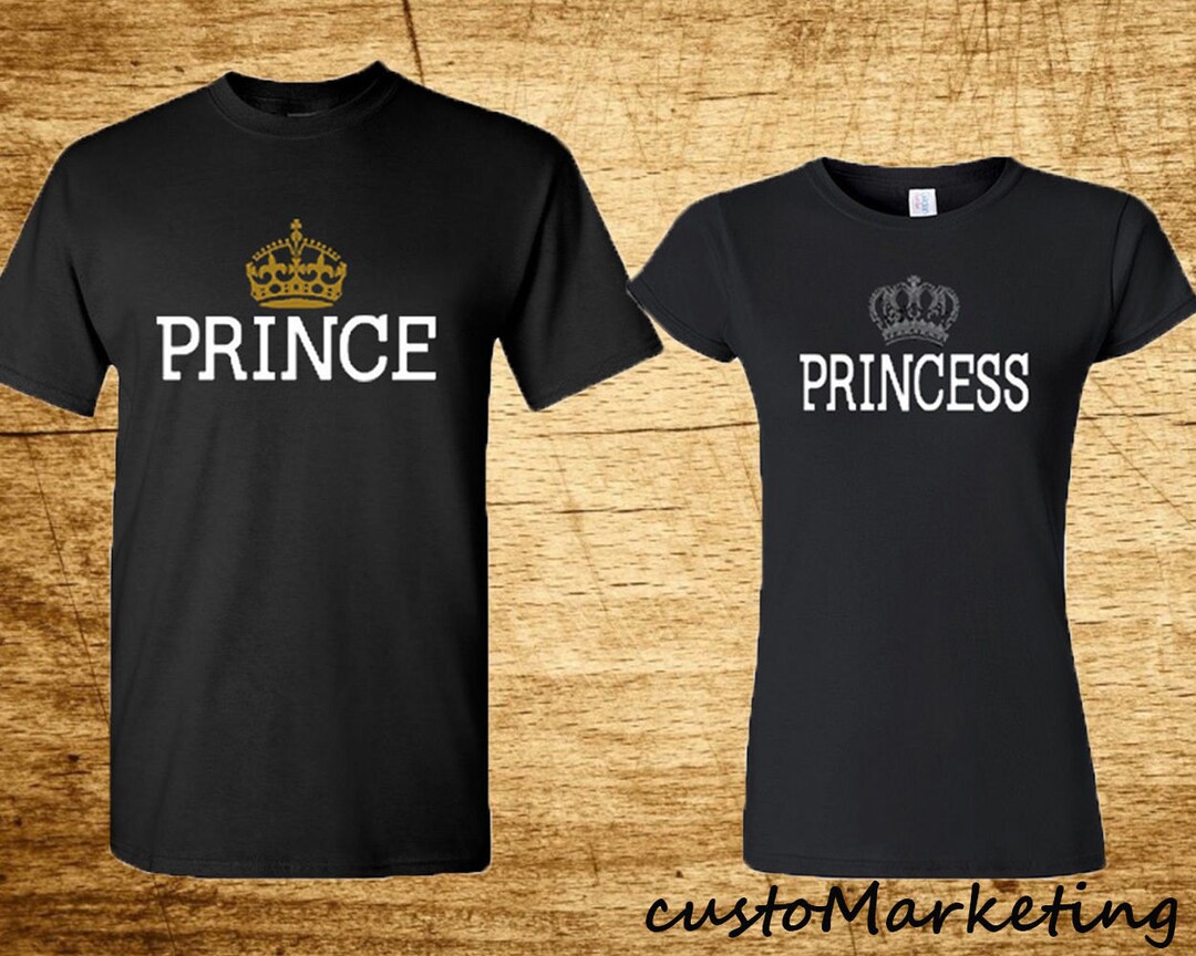 Couple Matching T Shirts Prince and Princess Matching Love Tees ...