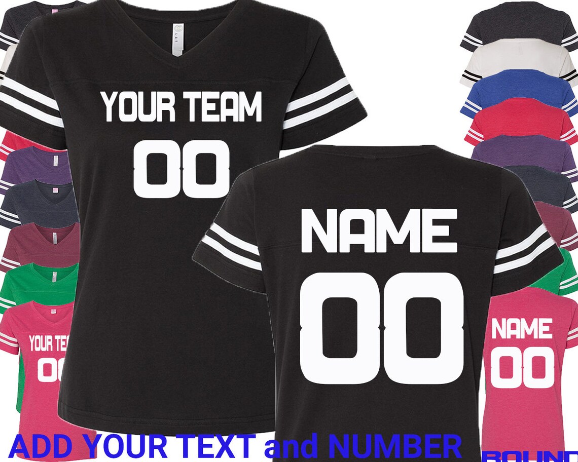 Customized Team Number JERSEYS WOMAN Personalize Name Number - Etsy