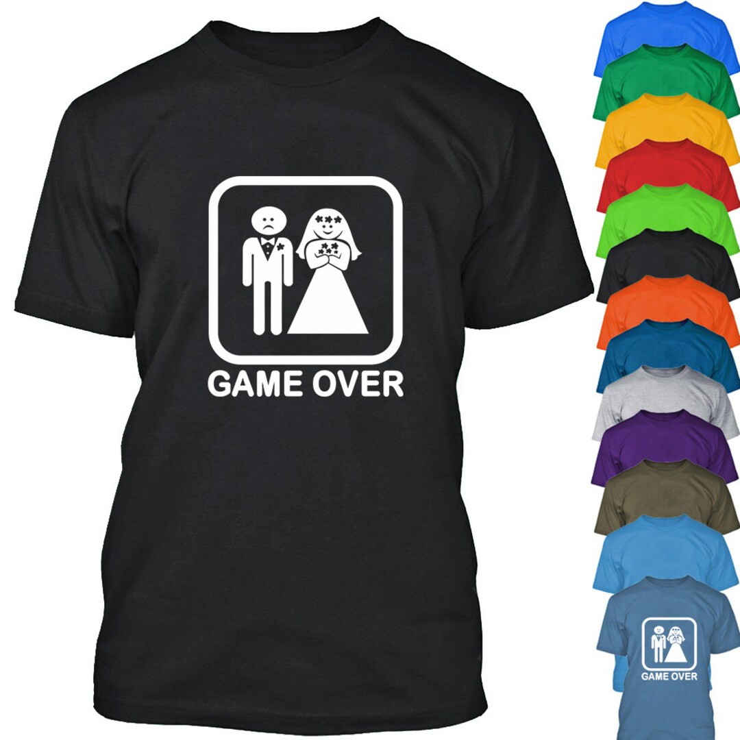 Game Over Wedding T-shirt: Funny Gamer Newlywed Tee - Etsy