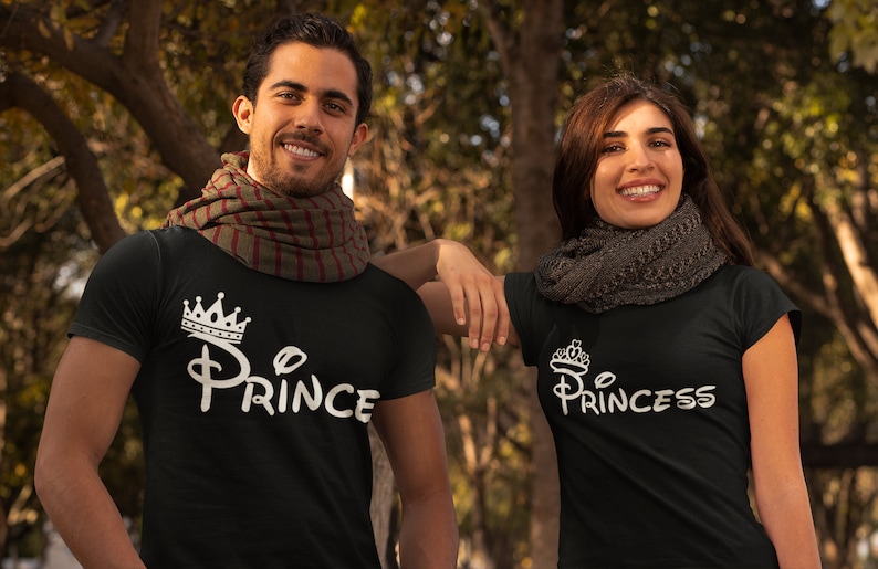 Couple Tshirt Prince Princess FASHION Matching Couple Tshirt Disney ...