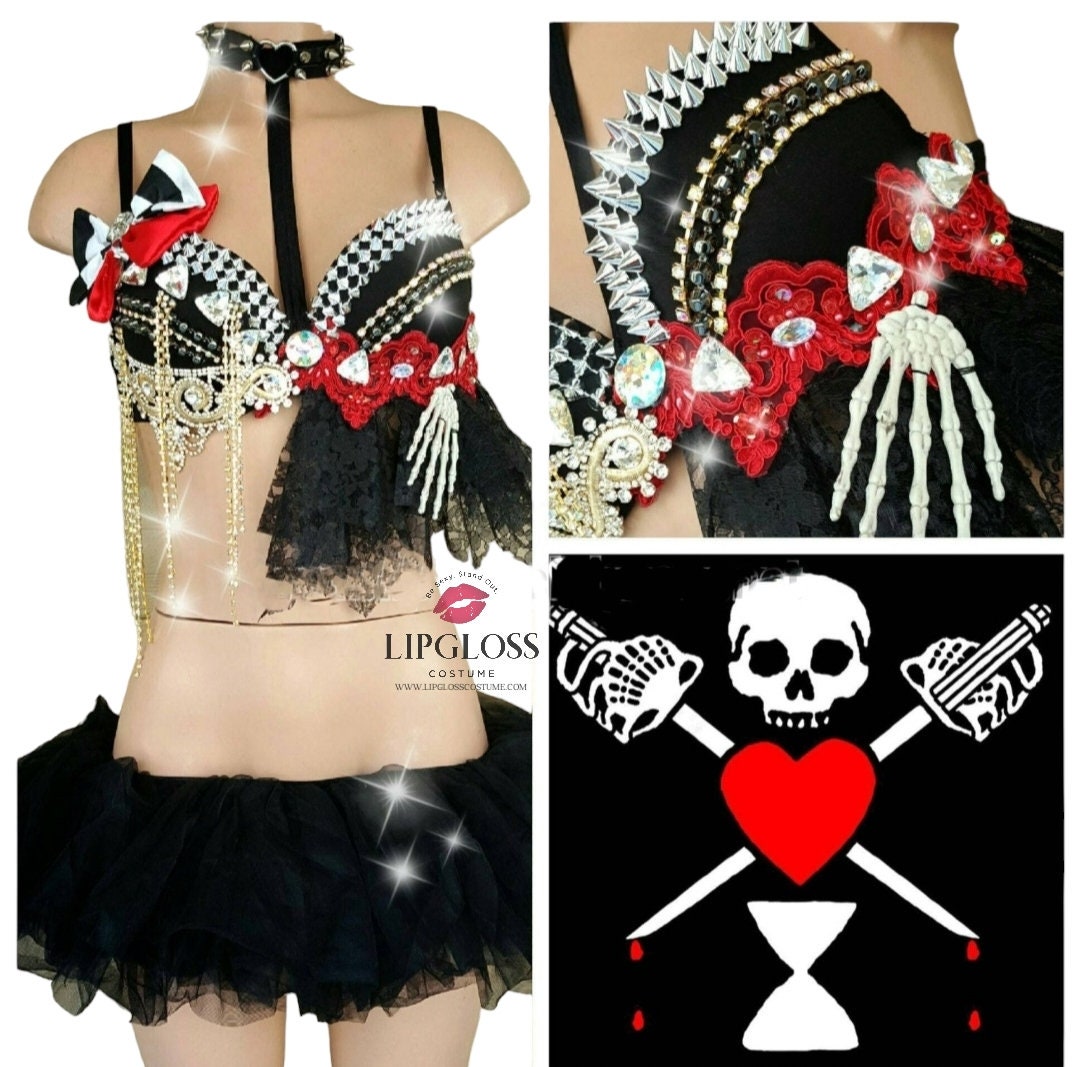 Sexy Pirate Costume With Tutu, Pirate Rave Costume, Women Pirate ...