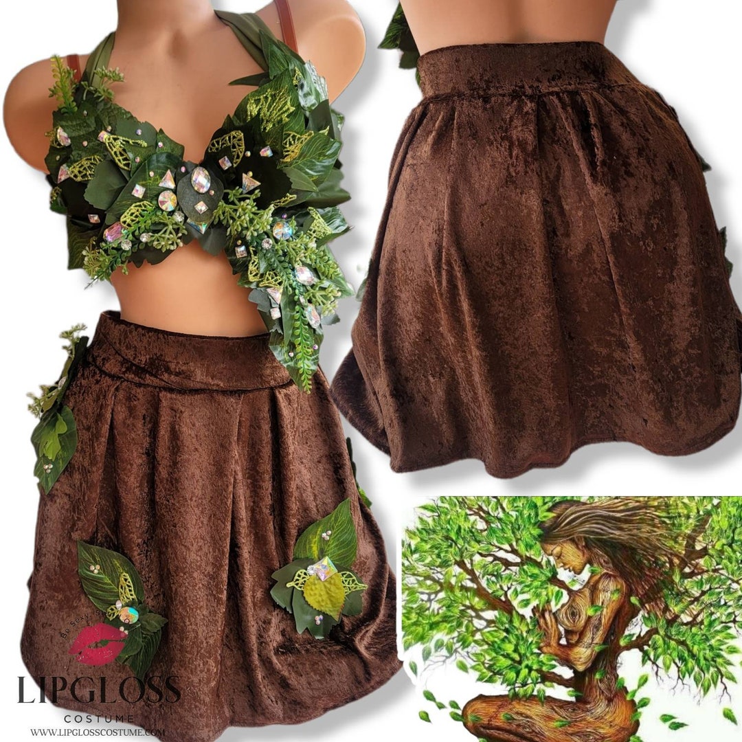 Green Mother Nature Costume Poison Ivy Costume Sexy Mother Nature