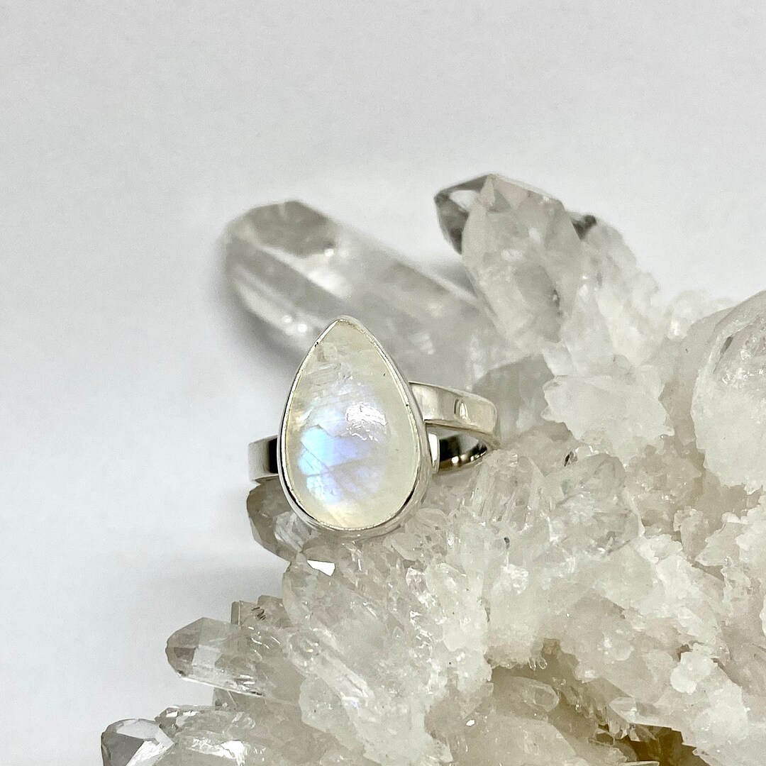 Moon Drop Ring - Etsy