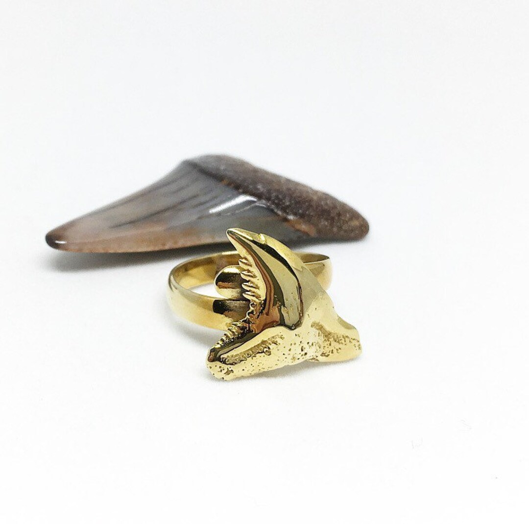Snaggle Shark Tooth Ring - Etsy